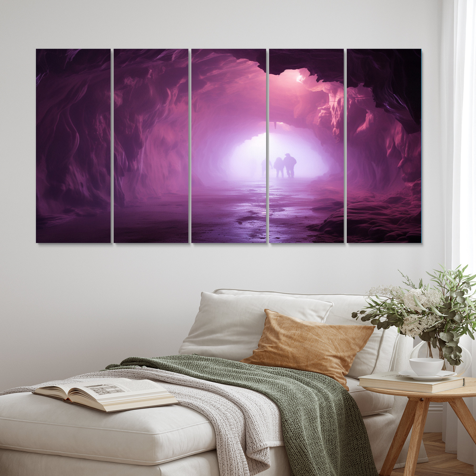 Latitude Run® Purple Tunnel Misty Soft Purple And Foggy Grays - Tunnels Metal Wall Decor Set ...